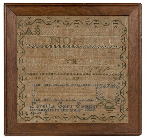 406: Loretta Cole's Sampler, - Oct 03, 2009 | Cowan's Auctions in OH