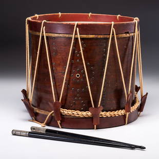 Civil War Rope And Snare Tension Drum