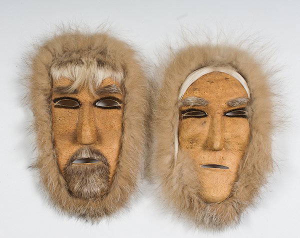 E. Ahgook (1926 1987) Eskimo Anaktuvuk Pass Masks