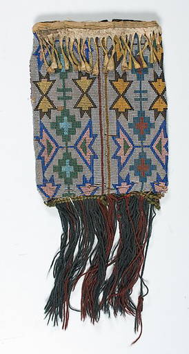 Chippewa Loom Beaded Hide Pouch