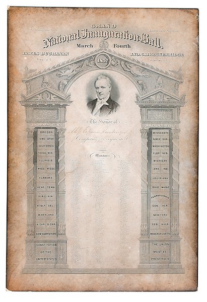 268: James Buchanan Grand National Inaugural Ball Invit