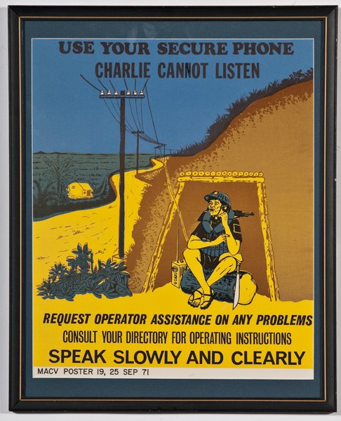 469: Rare Framed Vietnam War U.S. Propaganda Poster