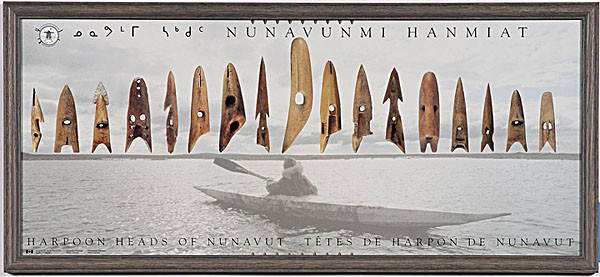 Canadian Heritage Poster Of Inuit Harpoon Heads