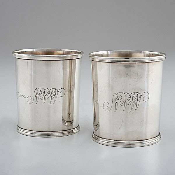 Asa Blanchard Coin Silver Julep Cups
