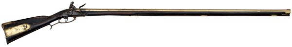 Early Brass Barrel Kentucky Rifle Dated 1771, Attrib