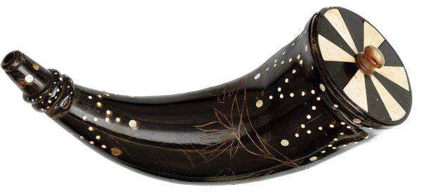 Early American Buffalo Powder Horn