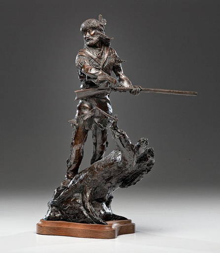 Mountain Man Bronze Signed By Rusty Phelps