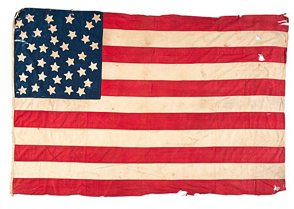 34 Star American National Flag With 35th Star Added