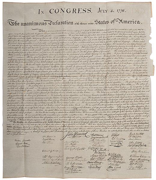 Declaration Of Independence, Peter Force Copy