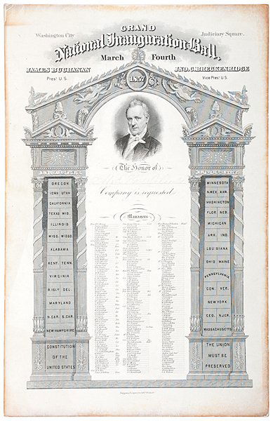 James Buchanan, 1857 Grand National Inaugural Ball