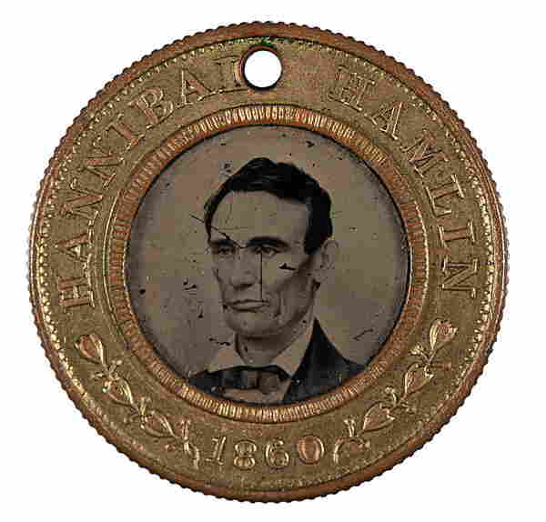 Lincoln & Hamlin 1860 Campaign Ferrotype - Jun 21, 2013 | Cowan's ...