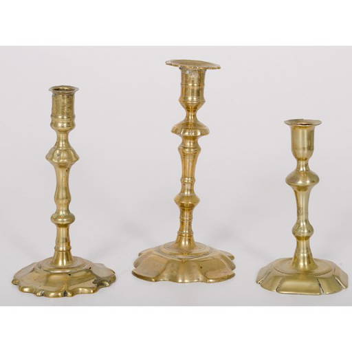 18th Century English Brass Candlesticks - Oct 12, 2013 | Cowan's ...