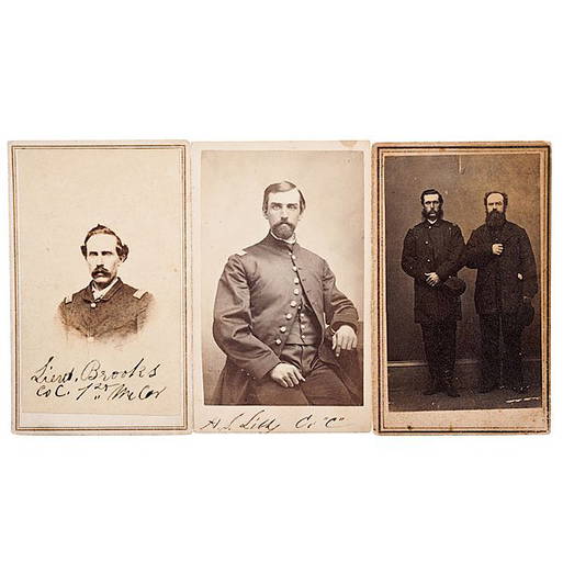 1st Maine Cavalry, Three Cdvs Of Identified Officers