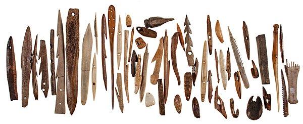 *Eskimo Fossilized Ivory Tools