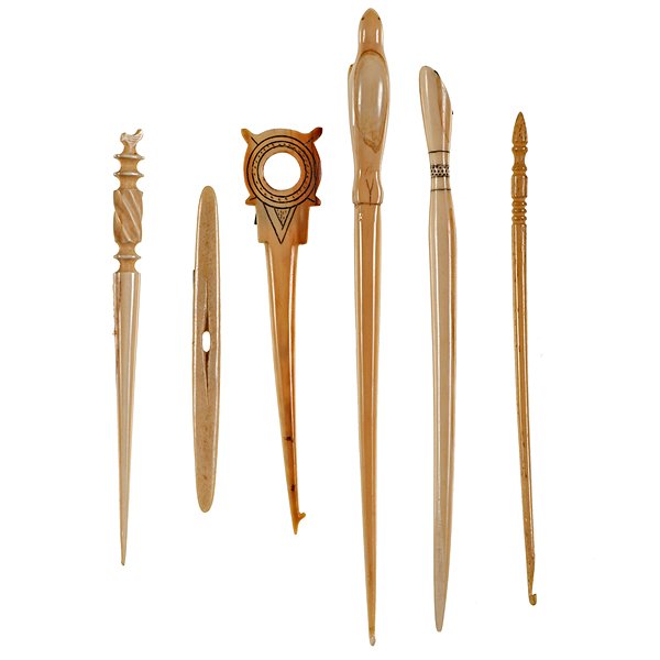 *Eskimo Ivory and Bone Sewing Needles