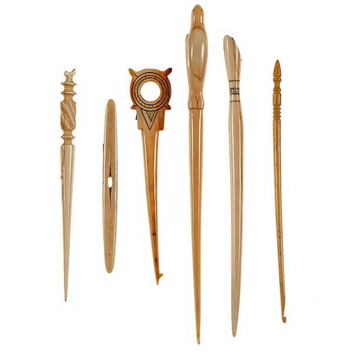 *eskimo Ivory And Bone Sewing Needles