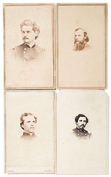 Four Cdvs Of Usct Bbgs: Samuel C. Armstrong, Charles G.