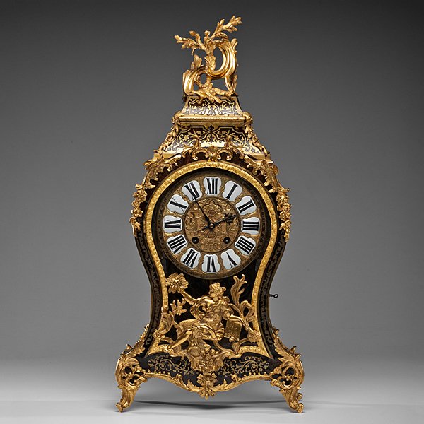 Louis XV-Style Boulle Work Balloon Case Bracket Clock