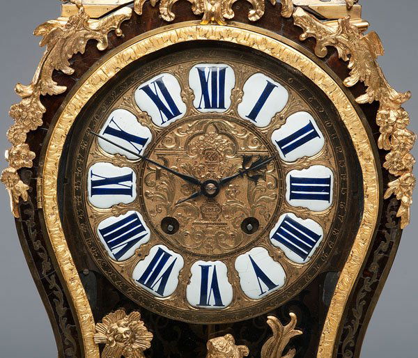 Louis XV-Style Boulle Work Balloon Case Bracket Clock