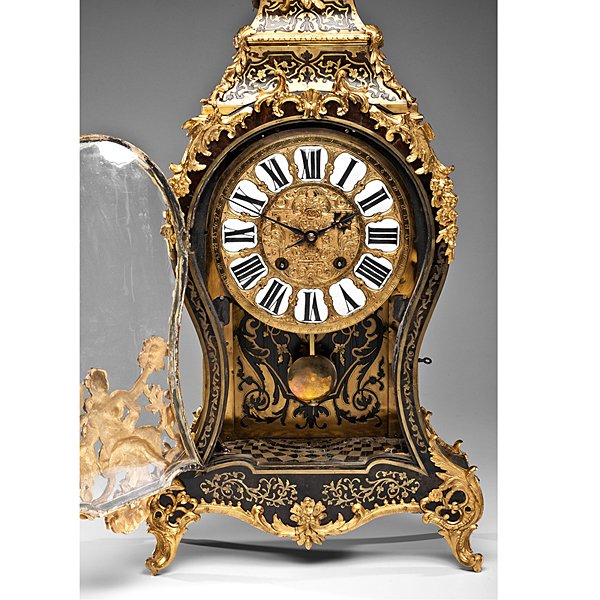 Louis XV-Style Boulle Work Balloon Case Bracket Clock