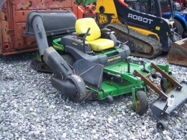 John Deere 757 Zero Turn Mower Tractor W Bagger