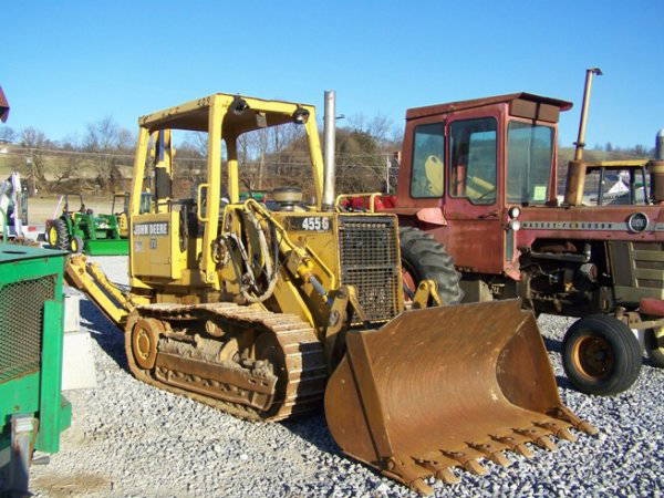 John Deere 455g Track Loader With Backhoe,