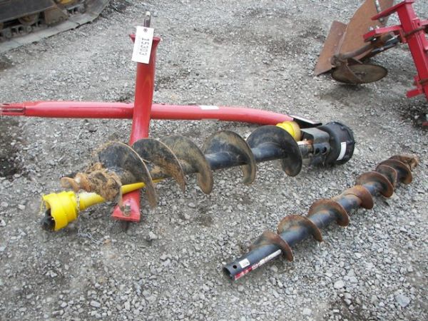 526: Like New TSC Post Hole Digger w/ 2 Augers for Trac