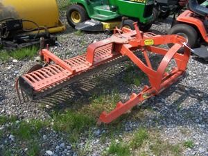 520: Nice 3pt 7ft York Rake w/ Teeth and Wheels for Tra