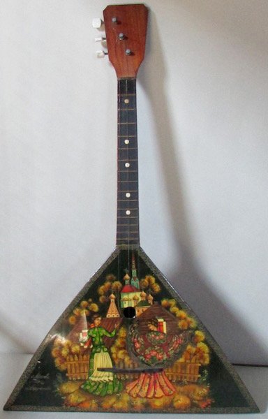Russian Balalaika Hand Painted and Signed
