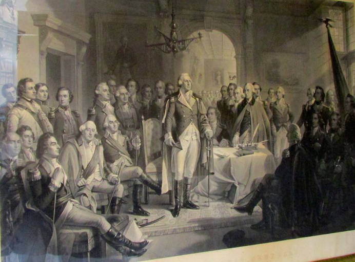 A.h. Ritchie Engraving "washington And His Generals"