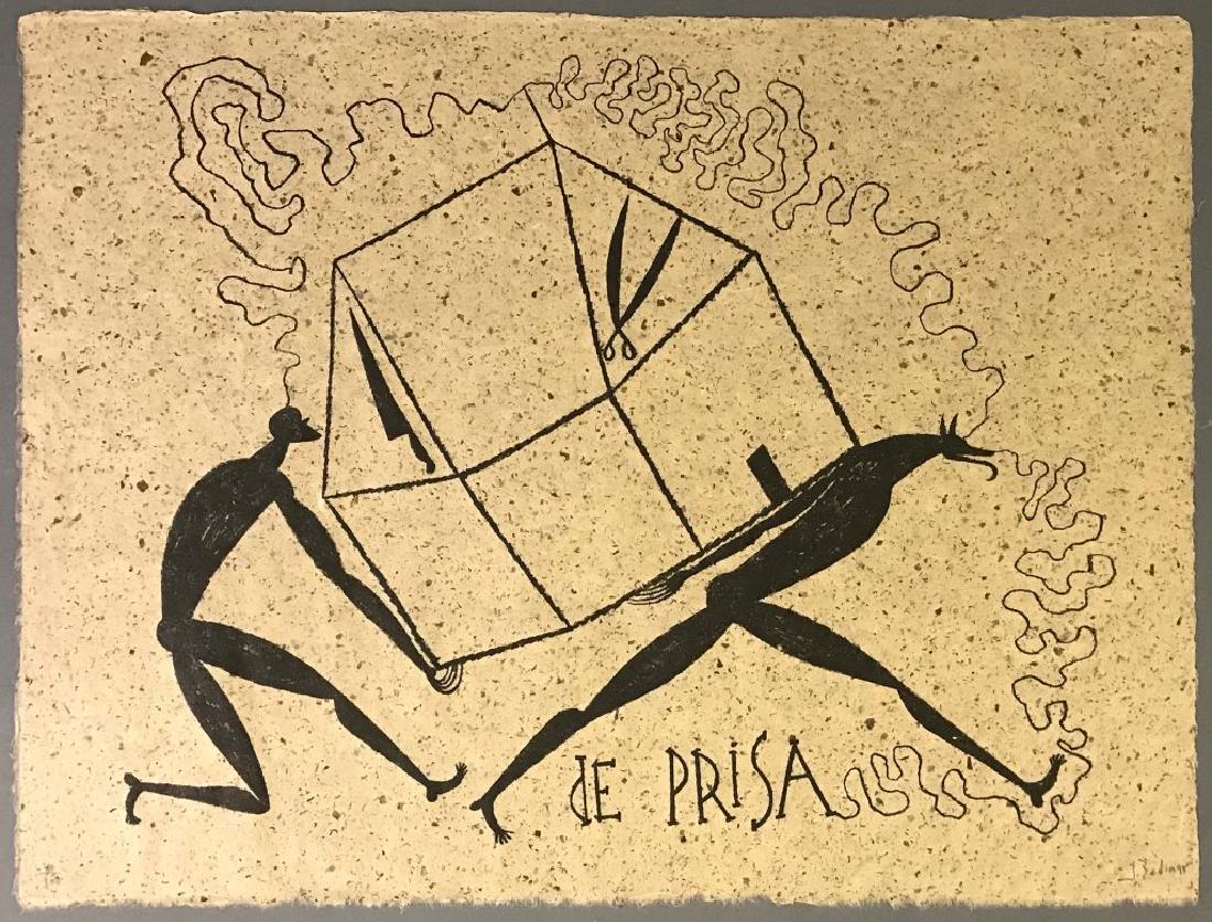 Jose Bedia Valdes "De Prisa" Lithograph