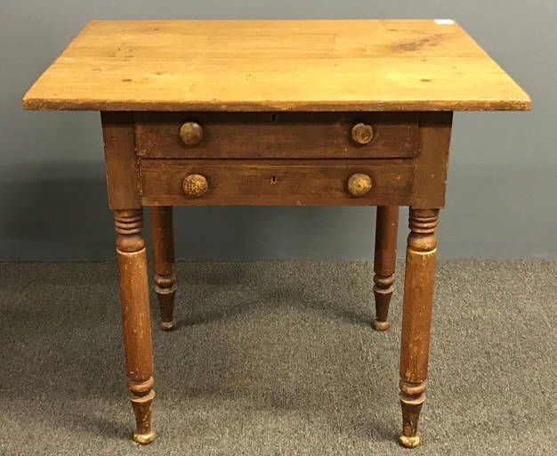 Late Sheraton Two Drawer Work Table