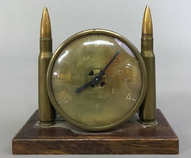 World War Ii Trench Art Brass Clock