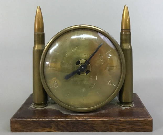World War Ii Trench Art Brass Clock