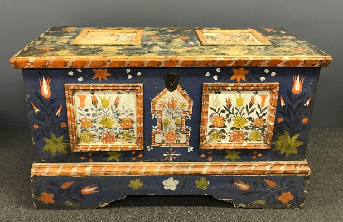 Eastern European Painted Dower Chest