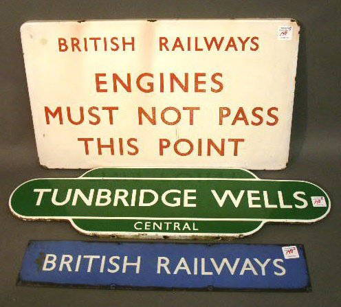 Three British Railway Metal Signs.