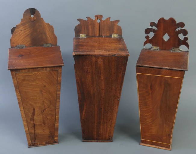 Three Georgian Mahogany Pipe Boxes