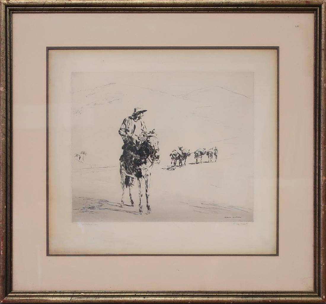 Philip Kappel Etching of a South American Scene