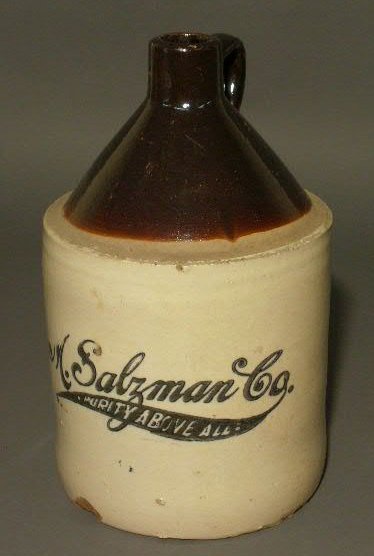 Stoneware Jug, M. Salzman & Co. "purity Above All"