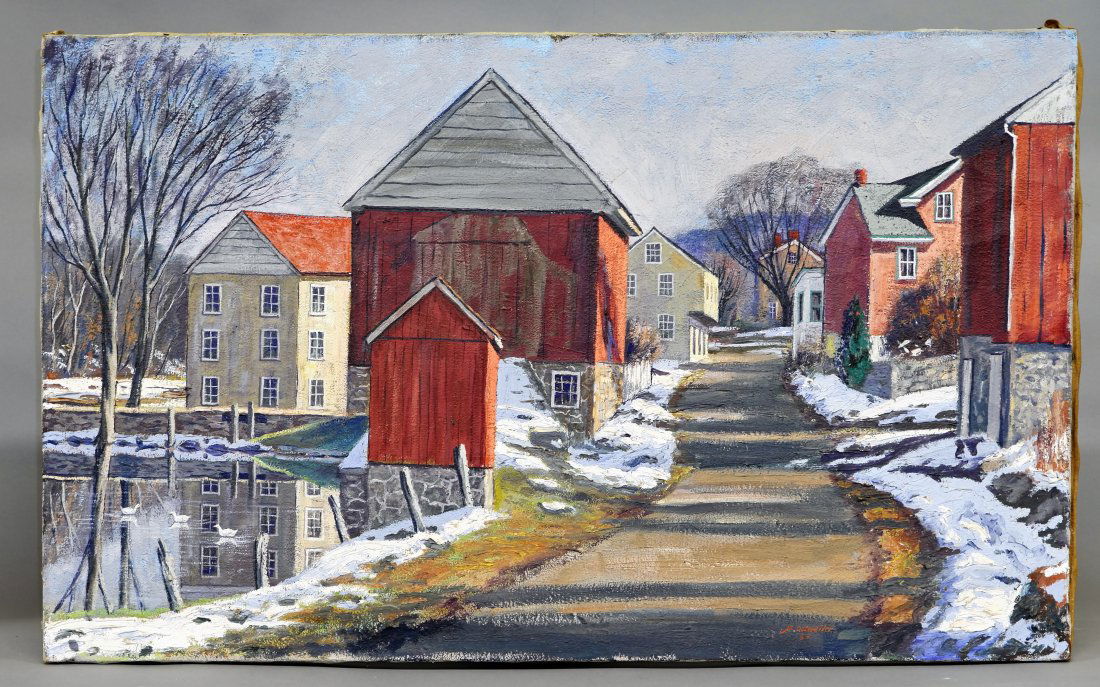 For Auction: Marvin G. Detweiler Winter Scene (#0324) on Feb 29, 2020 ...