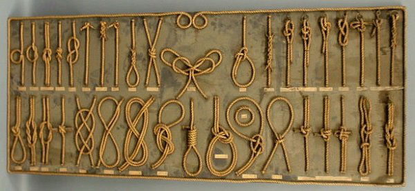 166: Nautical knot display board. 30"h.x72"w.