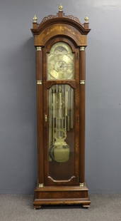 Charles R. Sligh Mahogany Grandfather Clock,