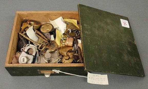 Group Of Miller Locks, Keys And Parts All In A Gree