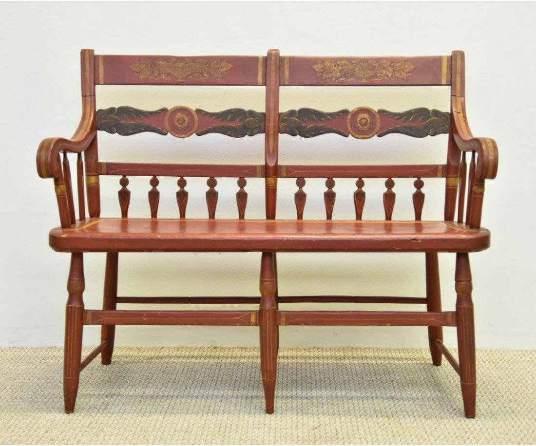 Sheraton Paint Decorated Settee