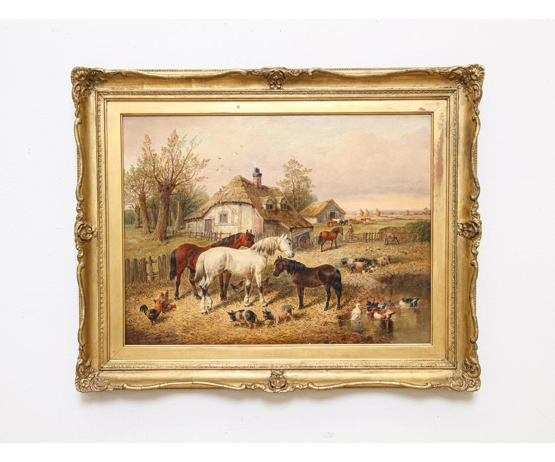 J.f. Herring Oil On Panel