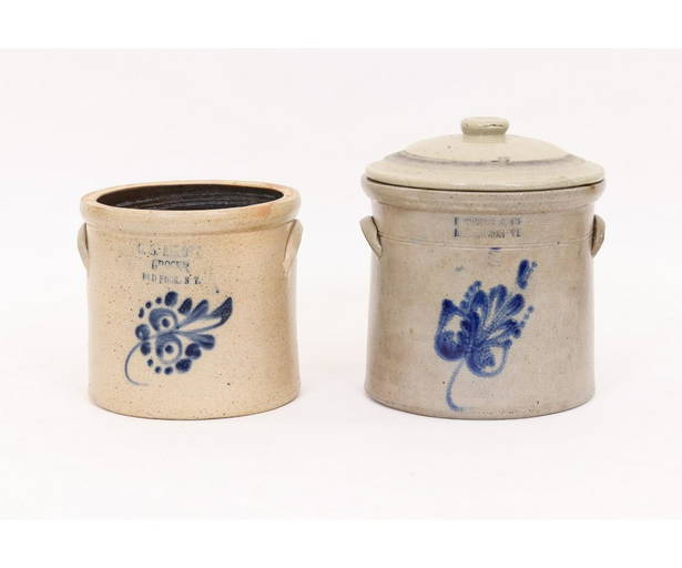 Two Stoneware Crocks