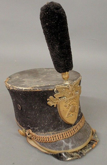 483: West Point Army cadet's shako by J.W. Bayly & Son,