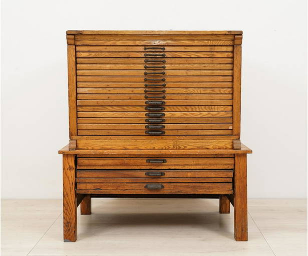LARGE OAK MULTI-DRAWER TYPESETTING CASE - Feb 12, 2022 | Wiederseim ...