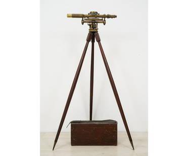 W. & L.e. Gurley Surveyors Transit, Tripod, Box