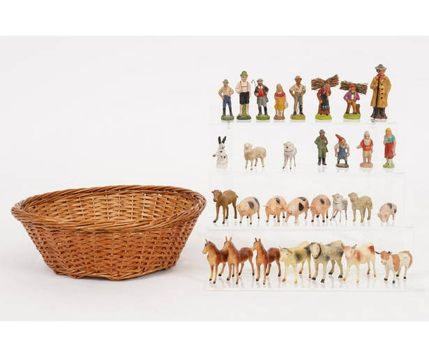 30 Vintage Putz Animals & Figures